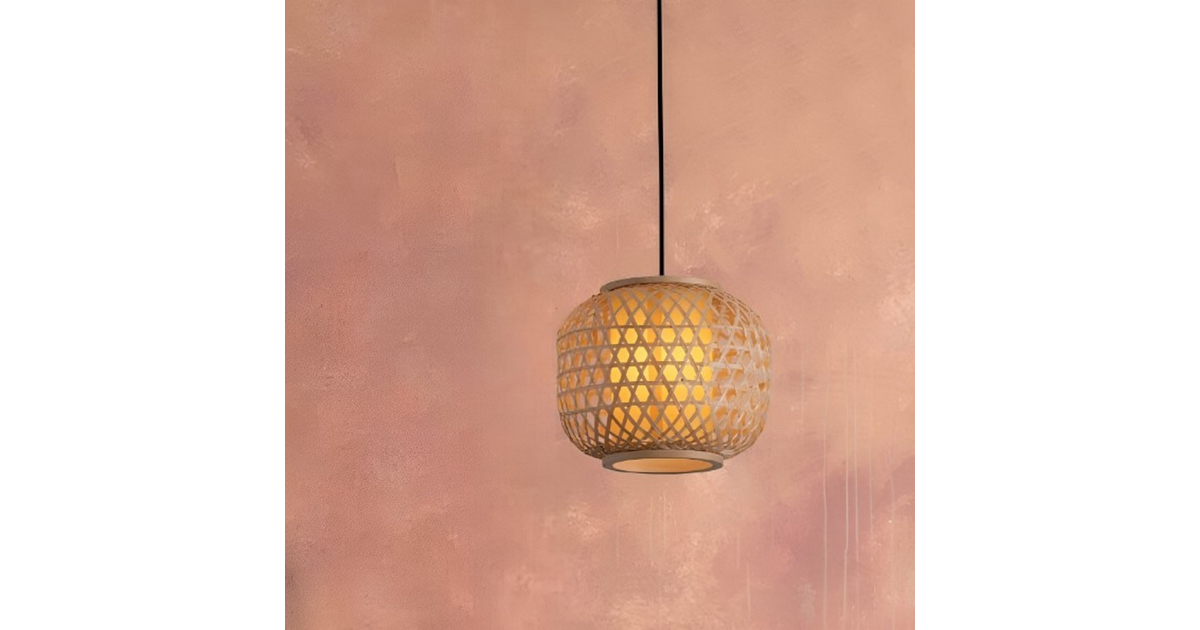 Nova Luce Asma - hanglamp - Ø 25 x 150 cm - rotan en zandzwart ...