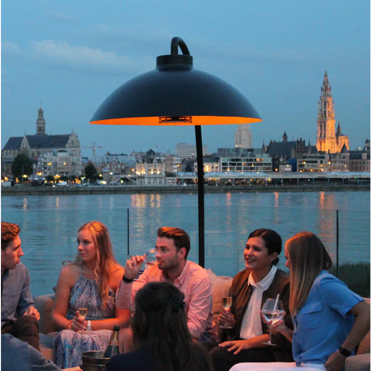 Heatsail Dome - staanlamp met afstandsbediening en verwarmingsfunctie ...